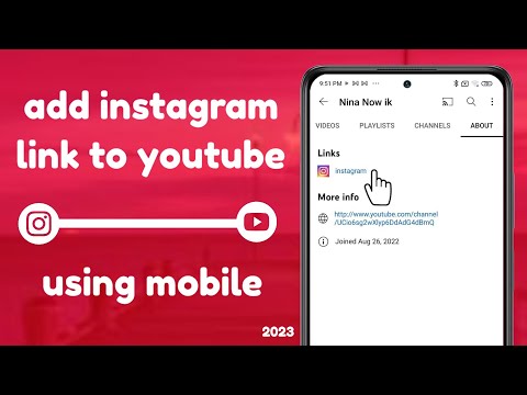 how to add an instagram link to your youtube channel on mobile (step by step 2023)