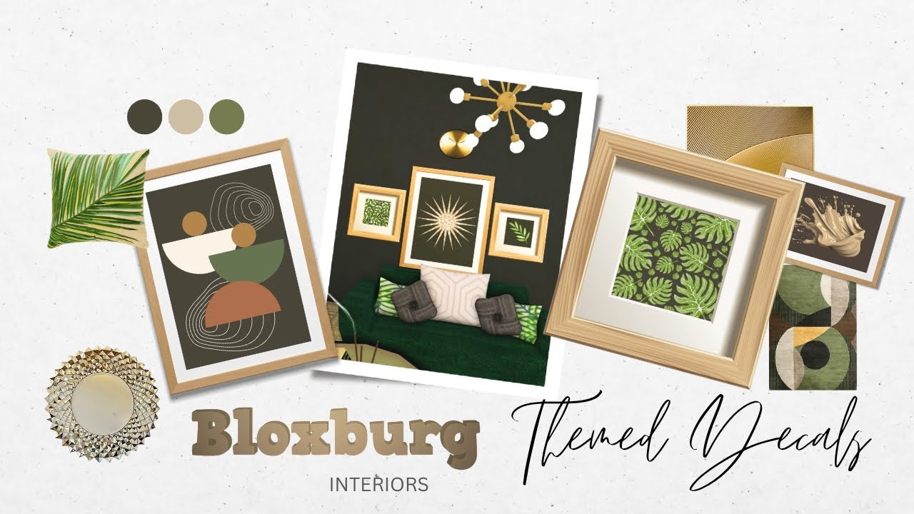 Modern Bloxburg Decal Codes - earthy collection