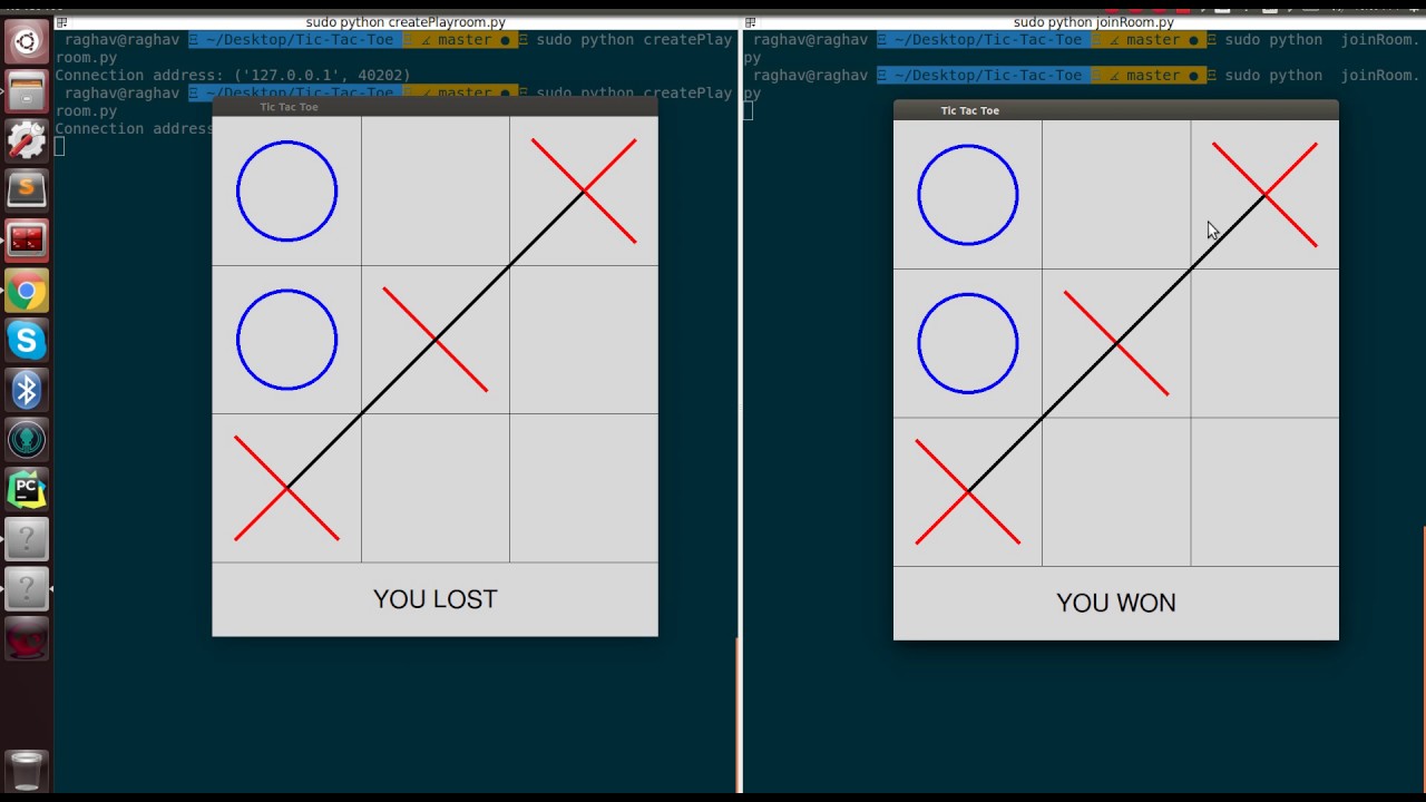 Tic Tac multiplayer using Python Sockets