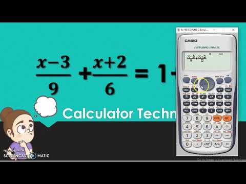 Solving Rational Equations  | Calculator Technique