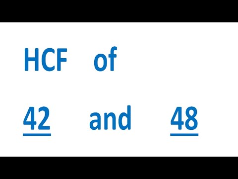 HCF of 42 and 48