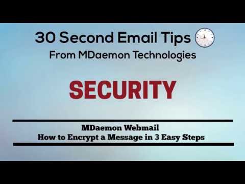How to Encrypt an Email Message in MDaemon Webmail