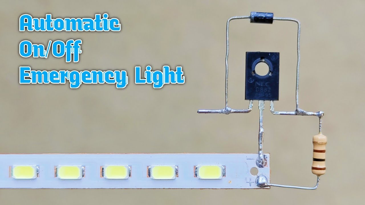 How To Make Rechargeable Automatic Emergency Light At Home || Diy Automatic On Off Emergency Light