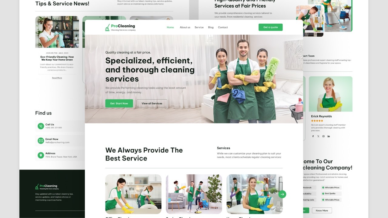 Build a Responsive Cleaning Website with Next.js, Tailwind CSS & Swiper Slider | Part 1