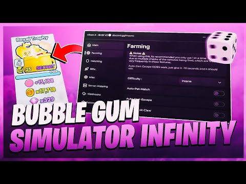 NEW Bubble Gum Simulator INFINITY Script *NO KEY* - Auto Secret, Auto Bubble, Auto Claw & More! 🫧🐶