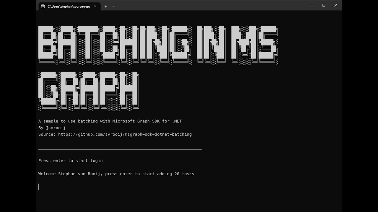 Batching with Microsoft Graph SDK for .NET