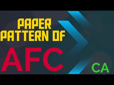 PAPER PATTERN OF AFC || MCQS IN AFC || CA AND ACCA