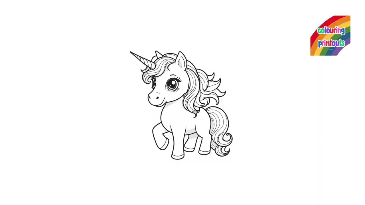 20+ Printable cute unicorn coloring pages