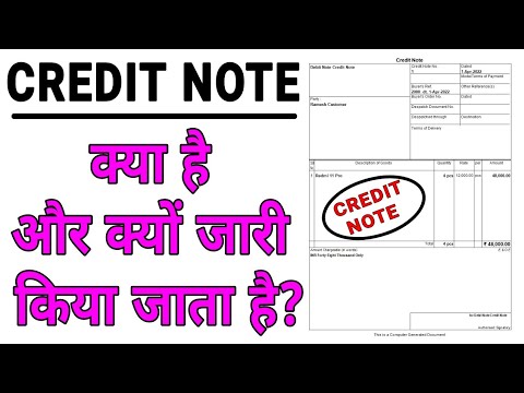What is Credit Note in Business | कंपनी में क्रेडिट नोट क्या होता है | Tally for Beginners |