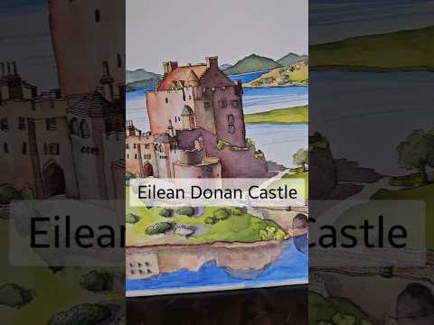 Eilean Donan Castle watercolour #travel #eileandonancastle