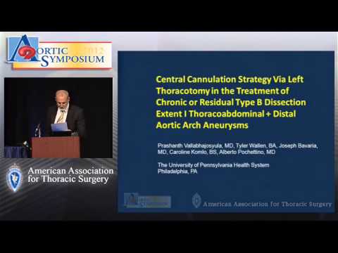 Central Cannulation Strategy Via Left Thoracotomy in the Treatment if Chronic Type B Dissection Exte