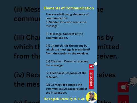 Elements of Communication #educational short