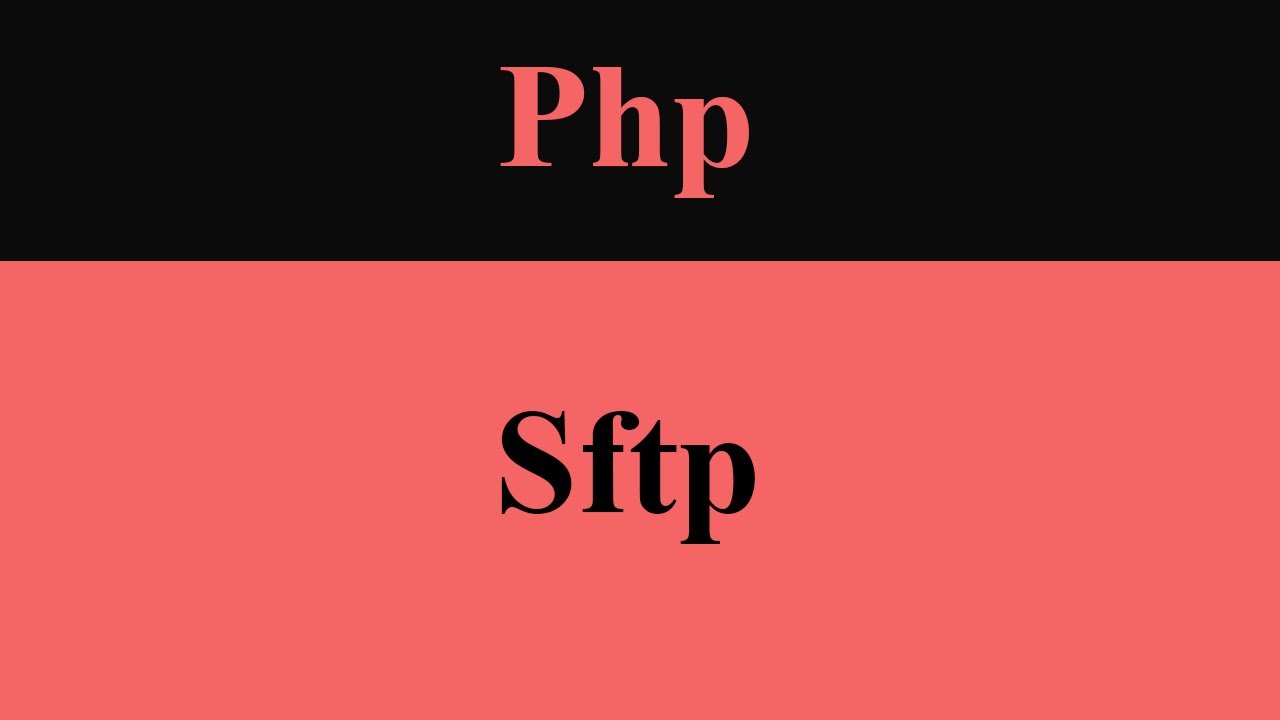 sftp | #phpstarters