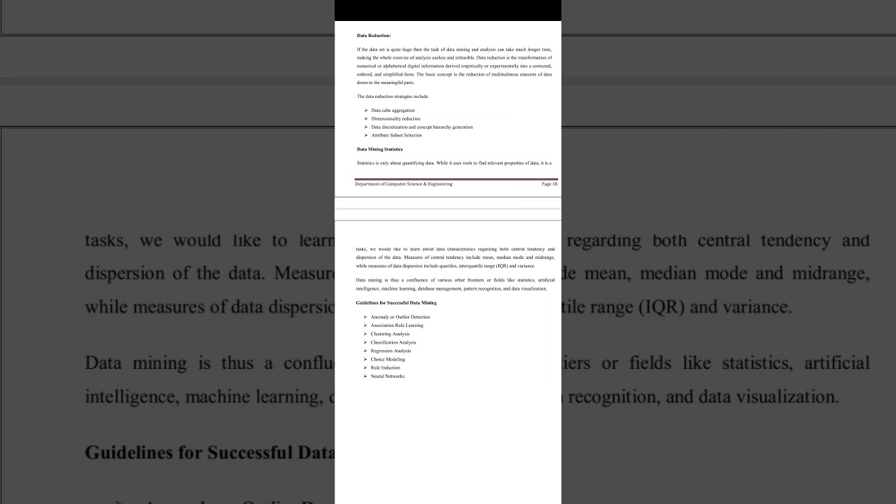 Data Processing Technique Data Reduction in Data Mining