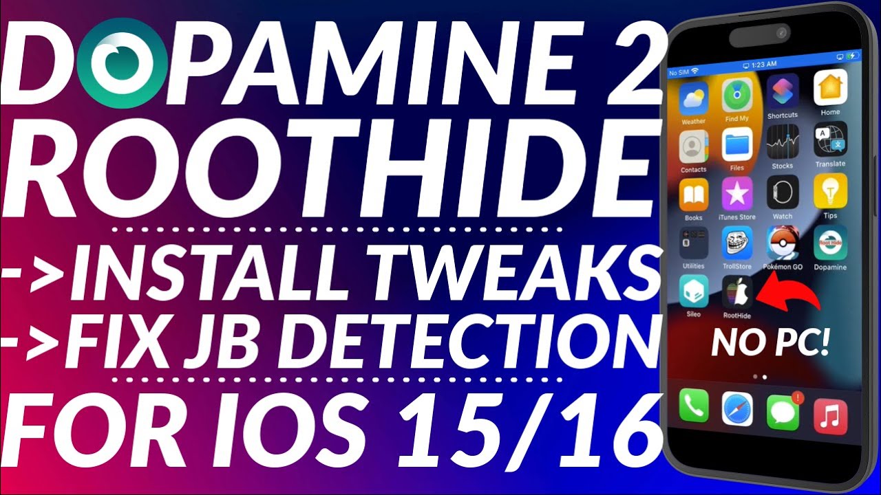 Install Dopamine 2 RootHide iOS 15/16 | Tweaks + Fix Jailbreak Detection | Dopamine RootHide 2