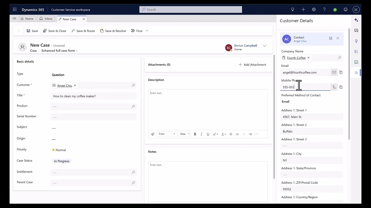 Dynamics 365 Customer Service enhanced case forms