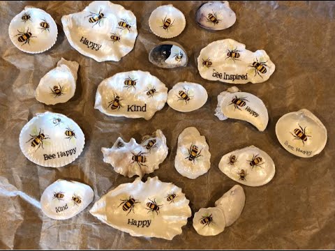 How to Decoupage Shells with Custom Text and Images -EASY!!