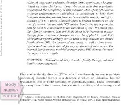 Guided Tour of a Scholarly Journal Article - Psychology Article