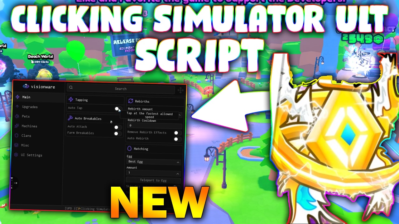 *NEW* Clicking Simulator Ultimate Script (PASTEBIN 2026) (AUTO CLICK , AUTO EGG , AUTO REBIRTH  )