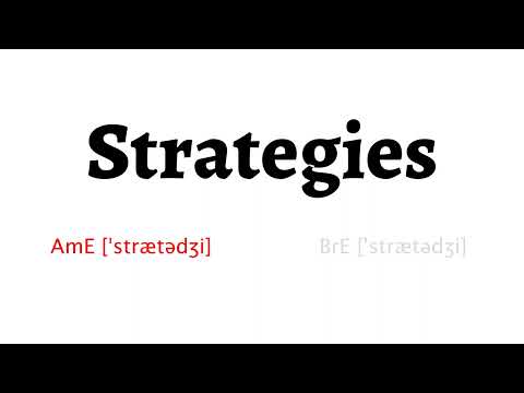 How to Pronounce strategies in American English and British English