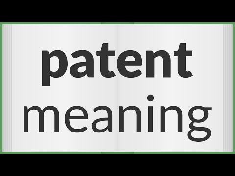Patent | meaning of Patent