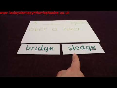 Letters and Sounds Phase 5c Week 22: Missing Word: dge