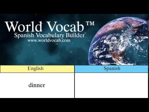 Free Spanish Quick Vocab™ :Dinner - la cena