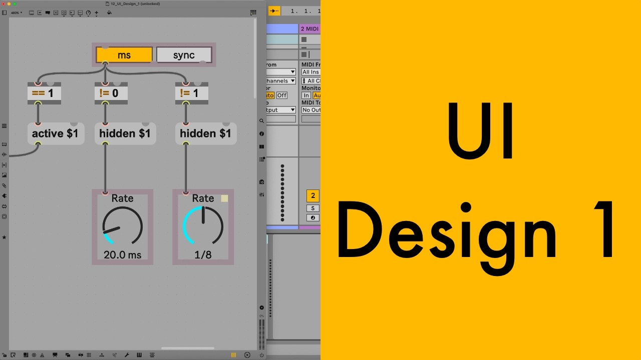UI Design 1 [Max/MSP Tutorial]
