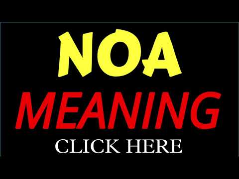 What does the name NOA mean | NOA meaning in english | Meaning of name NOA
