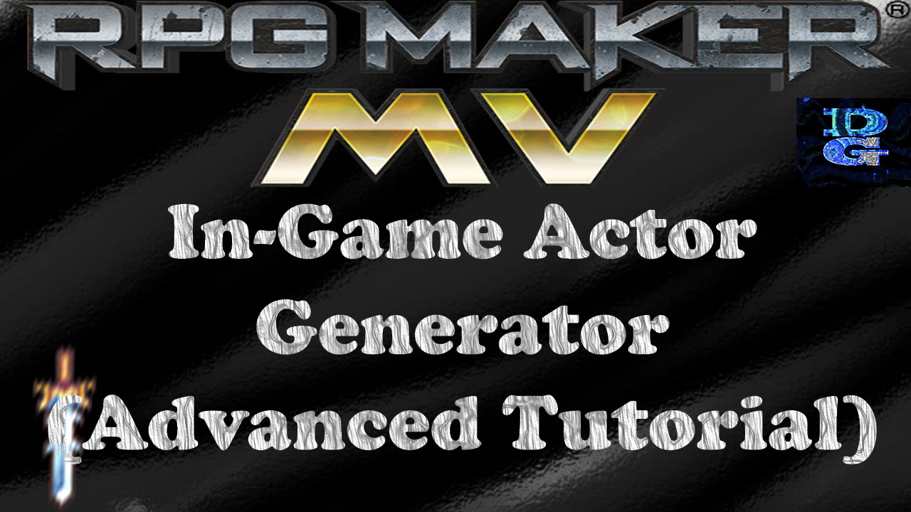 RPG Maker MV In-Game Actor Generator Advanced Tutorial