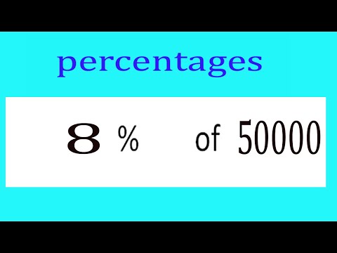 Percentages 8 Percentage(%) of 50000