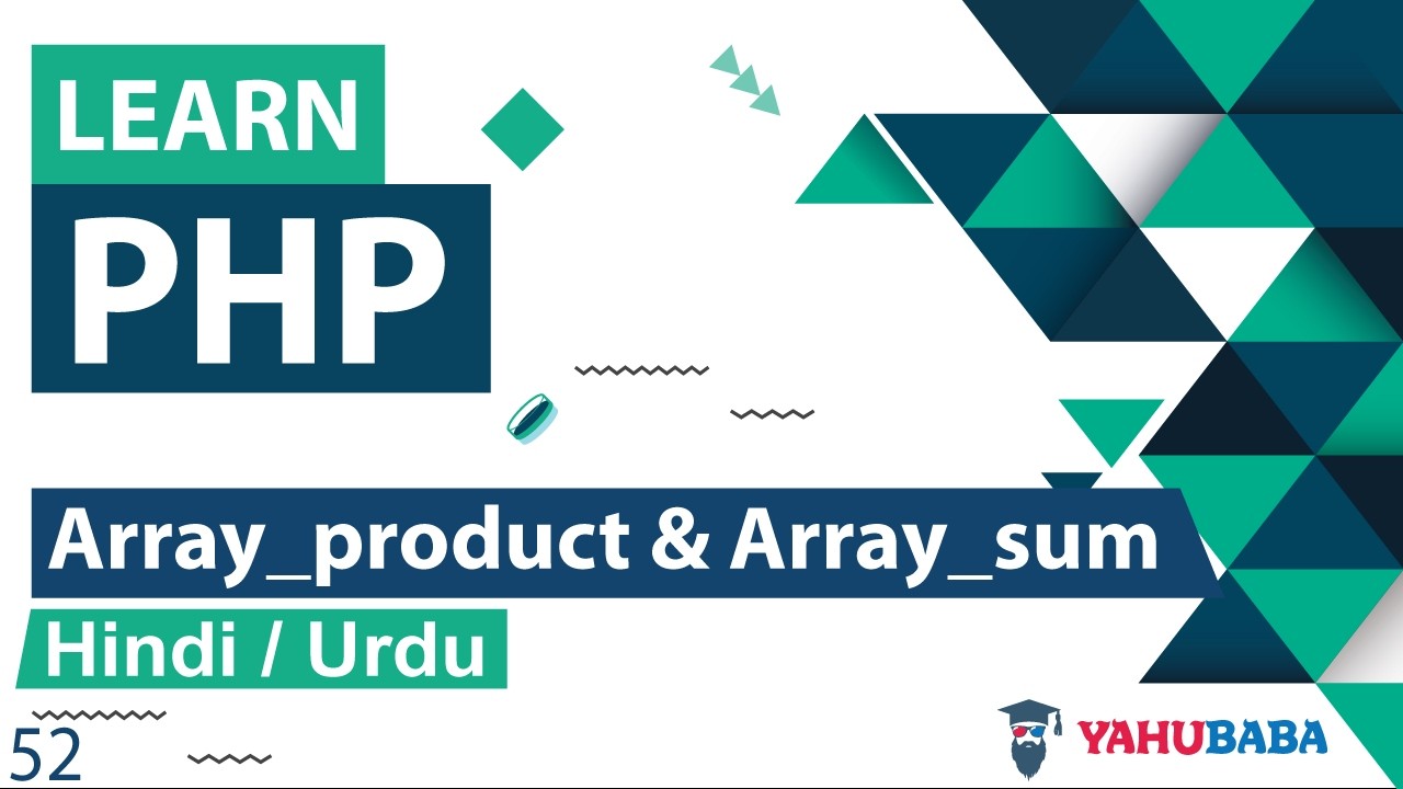 PHP Array_Sum & Array_Product Tutorial in Hindi / Urdu