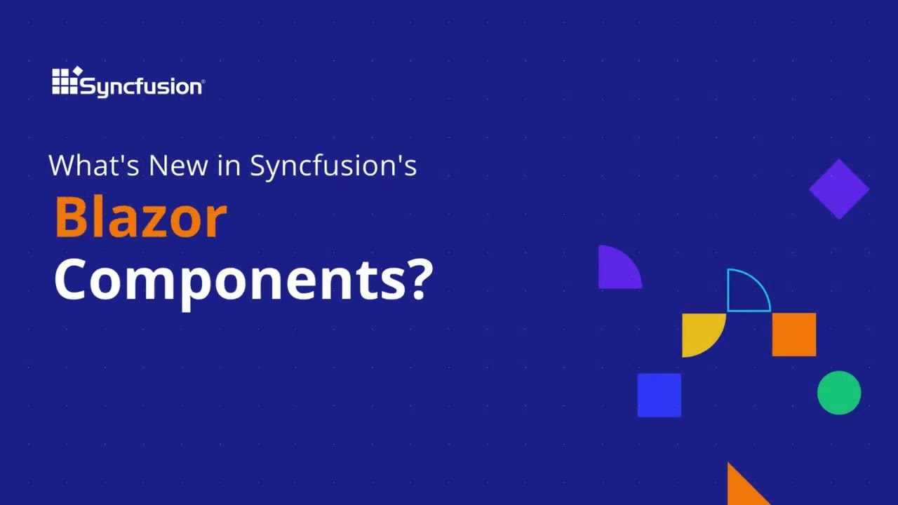 Syncfusion Blazor and EJ2 Updates—2024 Volume 1