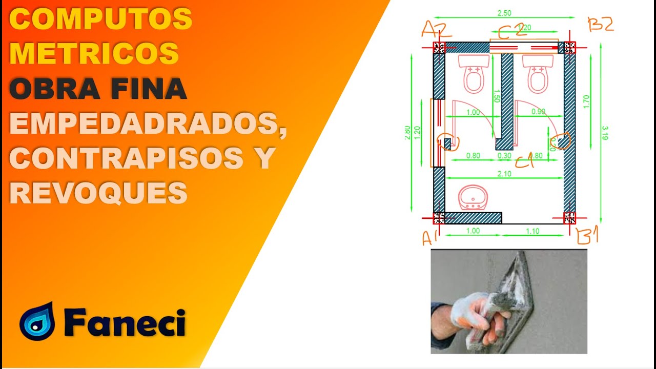 CALCULAR COMPUTOS METRICOS -  EMPEDRADO, CONTRAPISO, REVOQUE CIELO RASO, INTERIOS Y EXTERIOR✅
