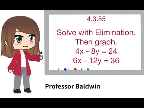 Use elimination to determine whether the system of equations has solutions. Then graph. 4.3.55