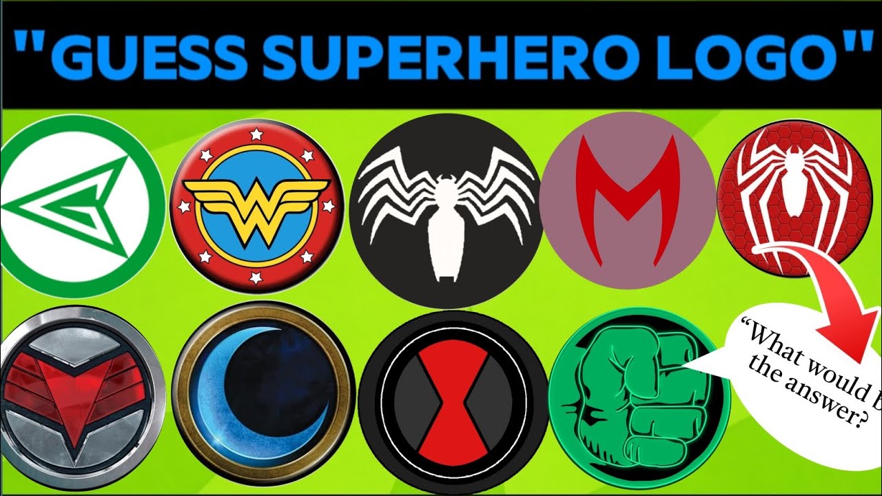 Guess ALL the Superheroes by Logo | MARVEL & DC Superheros - SuperheroQuiz🦸‍♀️🕷️😱