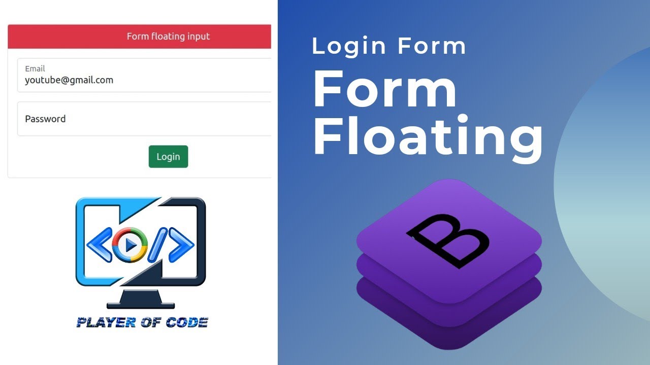 🔥 Form Floating Input Bootstrap 5 #bootstrap5 #playerofcode #formfloatinginput