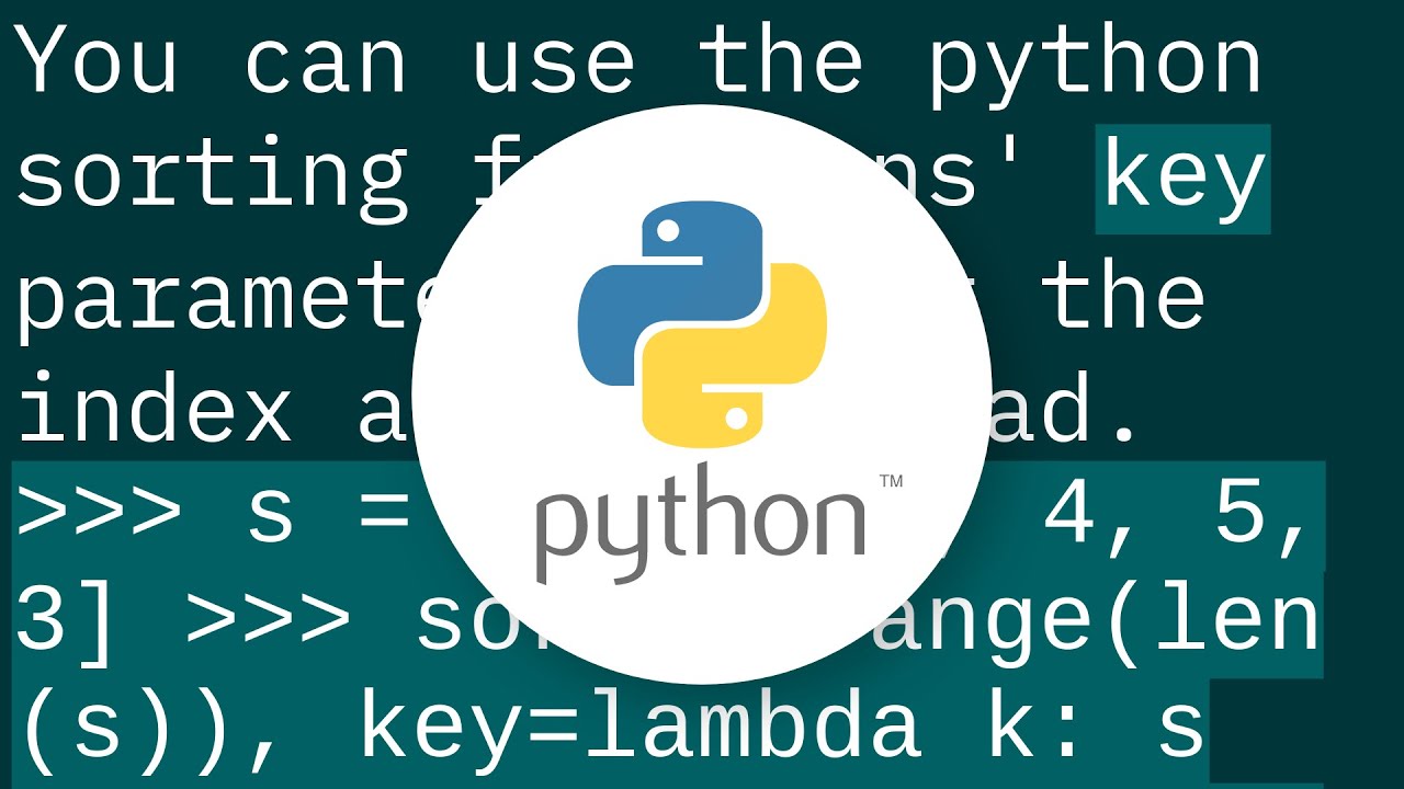 how to return index of a sorted list?