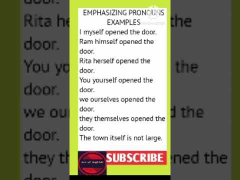 Emphatic Pronouns Charts #shorts #emphatic #pronouns chart