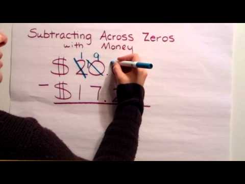 Subtracting Across Zeros with Money