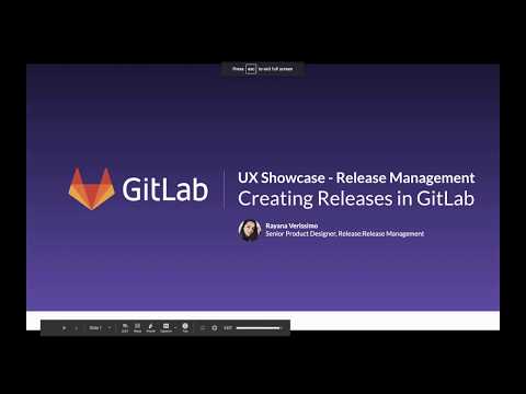 UX Showcase: Creating Releases in GitLab | 5th February 2020