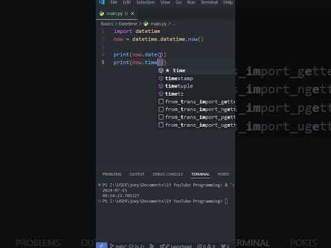 Python Basics: DATES and TIMES in Under a Minute! ????