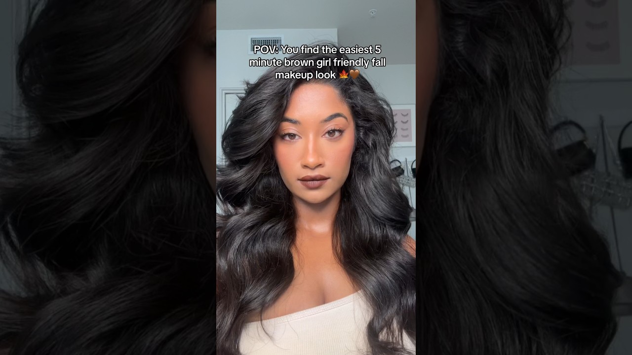 Brown girlies 🤝🏽 brown fall makeup looks 🥹🤎 #fallmakeup