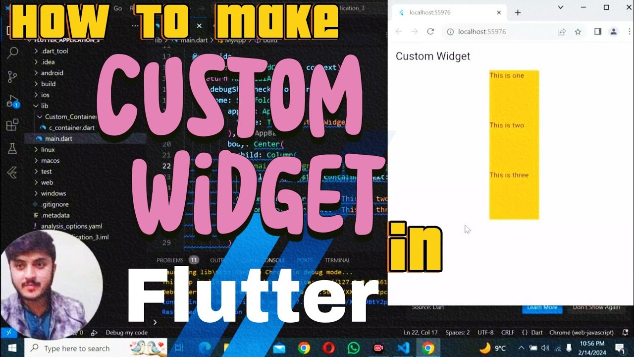 How to Make Custom Widget in Flutter | Custom Widget | Flutter | Code Reusability | App Development