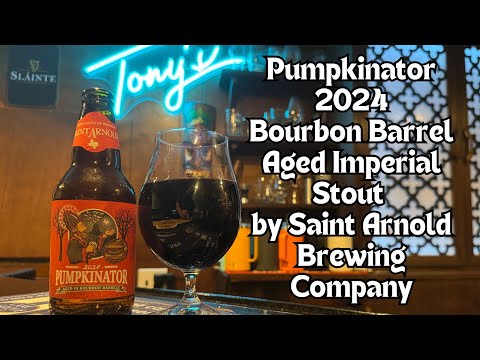 Pumpkinator 2024: a Bourbon Barrel Aged Imperial Stout by Saint Arnold Brewing Company