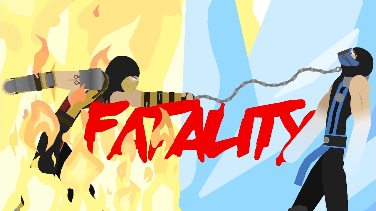 Mortal Kombat Animation: SCORPION vs SUB-ZERO! STICK NODES!