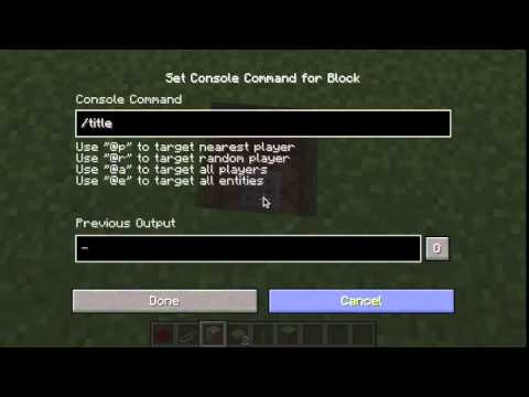 How to do the /subtitle command in minecraft