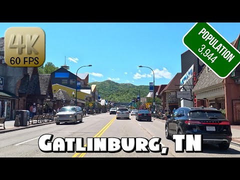 Driving Around Gatlinburg, Tennessee in 4k Video
