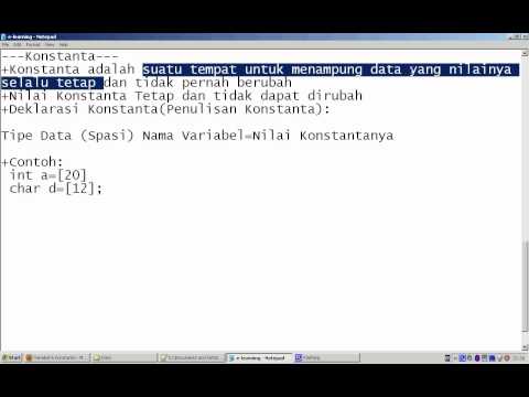 TIPE DATA, VARIABEL dan KONSTANTA | LALO
