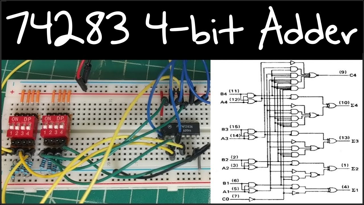 Logic Tutorial | Building the 74283 74HC283 4 BIT ADDER
